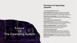 operating system Evolution understanding the basics | PPTX