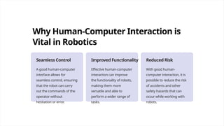 Human Computer interaction in robotics.pptx | Robotics | Technology ...