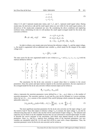 Uncertain DC-DC Zeta Converter Control in Convex Polytope Model Based on LMI Approach | PDF