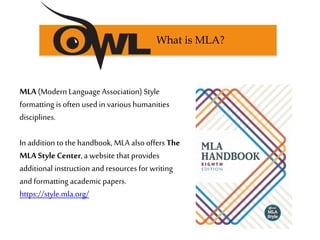 MLA 8th ed. Guidelines | PPT
