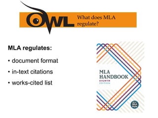 MLA 8th ed. Guidelines | PPT