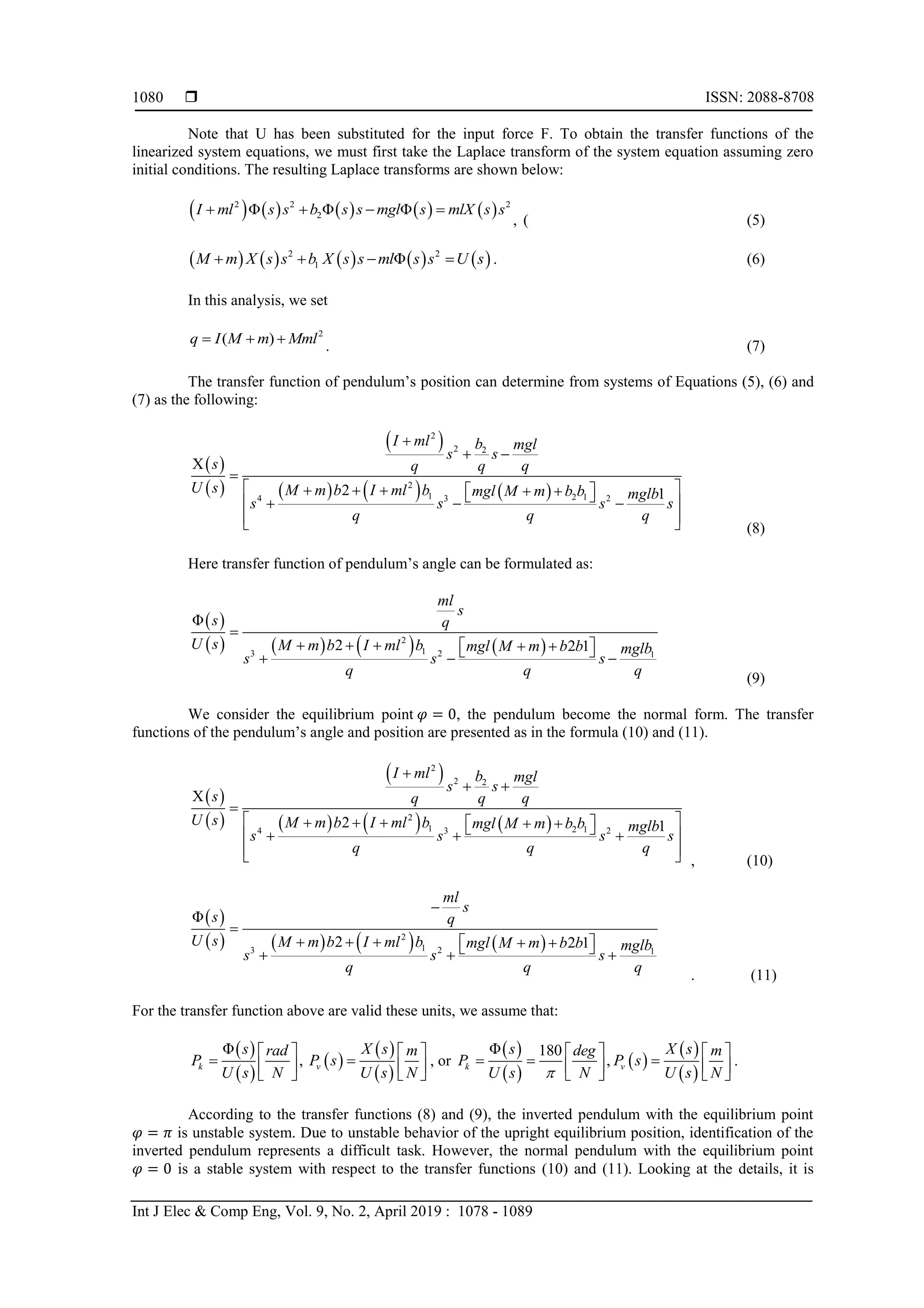 Using real interpolation method for adaptive identification of nonlinear inverted pendulum ...