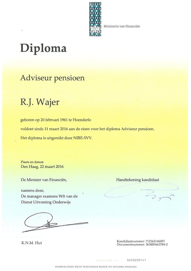 Diploma Adviseur Pensioen | PDF