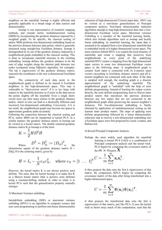 A Review on Non Linear Dimensionality Reduction Techniques for Face Recognition | PDF