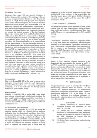 A Review on Non Linear Dimensionality Reduction Techniques for Face ...