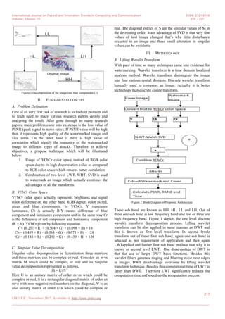 Hybrid Method For Image Watermarking Using 2 Level LWT-Walsh Transform ...