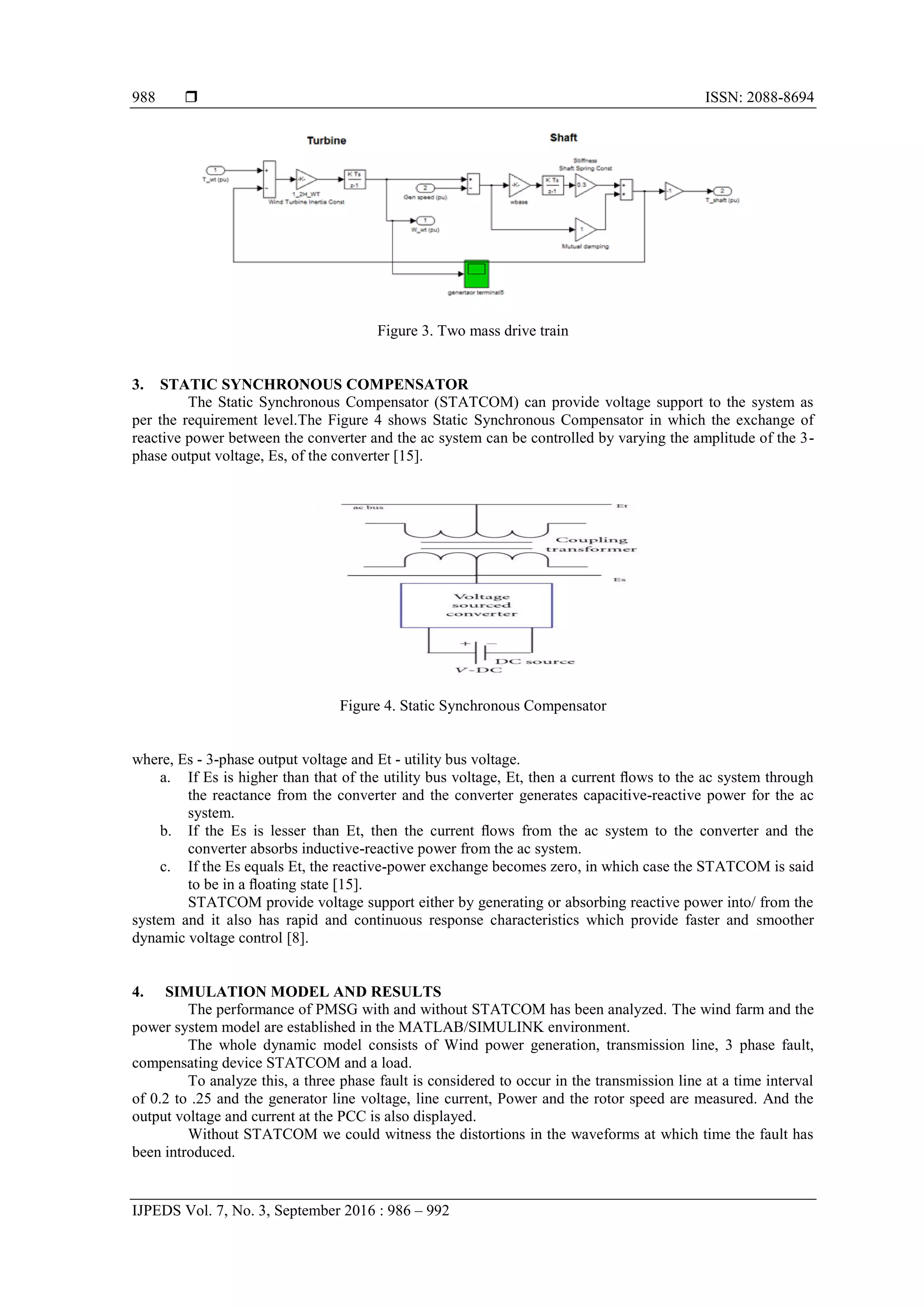 Improvement of Wind farm with PMSG using STATCOM | PDF