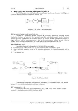 Improvement of Wind farm with PMSG using STATCOM | PDF