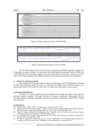 Improvement of Wind farm with PMSG using STATCOM | PDF