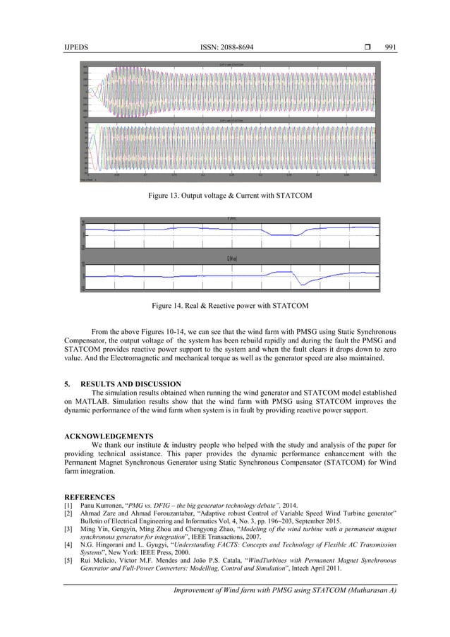 Improvement of Wind farm with PMSG using STATCOM | PDF