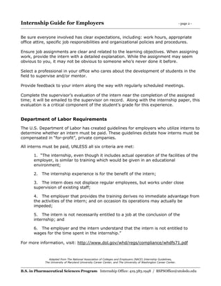 UT BSPS Internship Guide for Employers | PDF