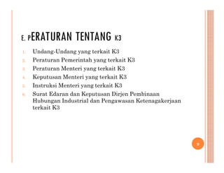 Materi terkait Kesehatan dan Keselamatan Kerja | PPT