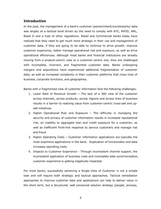 Single View of Customer in Banking | PDF