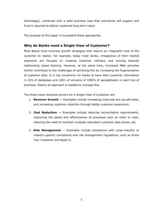 Single View of Customer in Banking | PDF