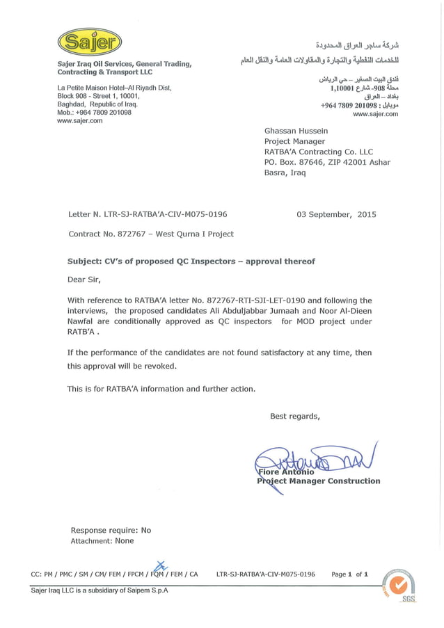 Noor c.v | PDF | Civil Engineering Industry | Industries