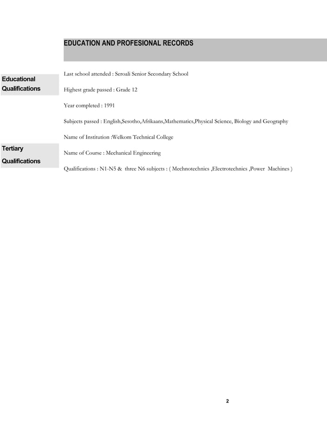 Willy Matela CV 2009 | DOC | Civil Engineering Industry | Industries