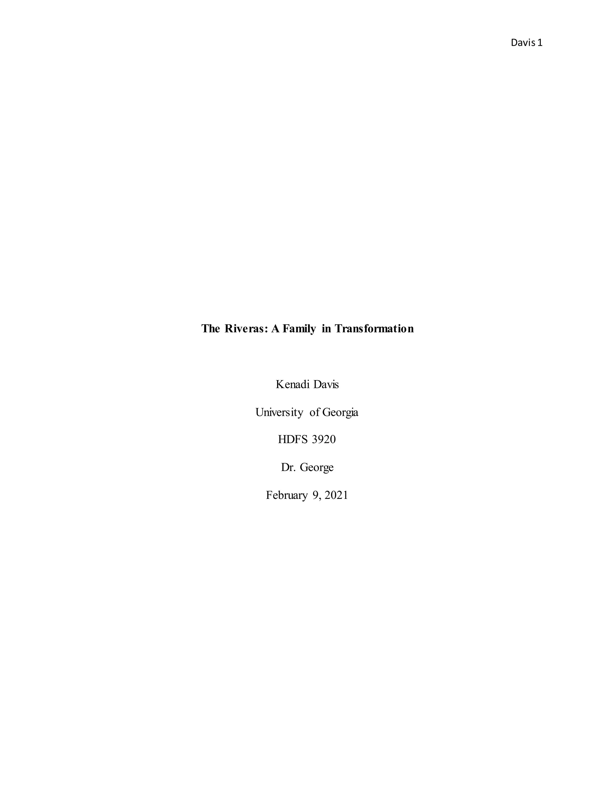 Family Systems Theory Analysis Paper | DOCX