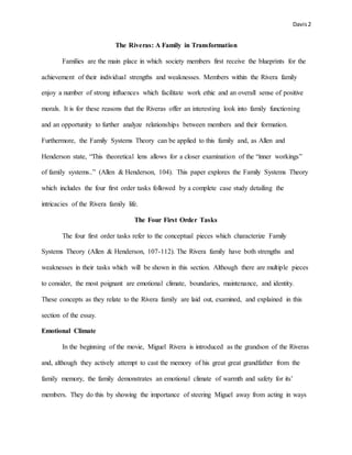 Family Systems Theory Analysis Paper | DOCX