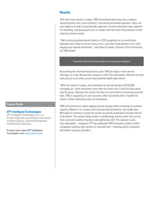 CPT-OPEX Returned Mail Case Study | PDF