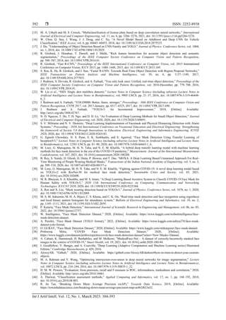 Multiple face mask wearer detection based on YOLOv3 approach | PDF