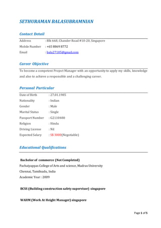 Bala Resume | PDF
