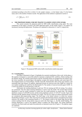 Architecting a machine learning pipeline for online traffic classification in software defined ...