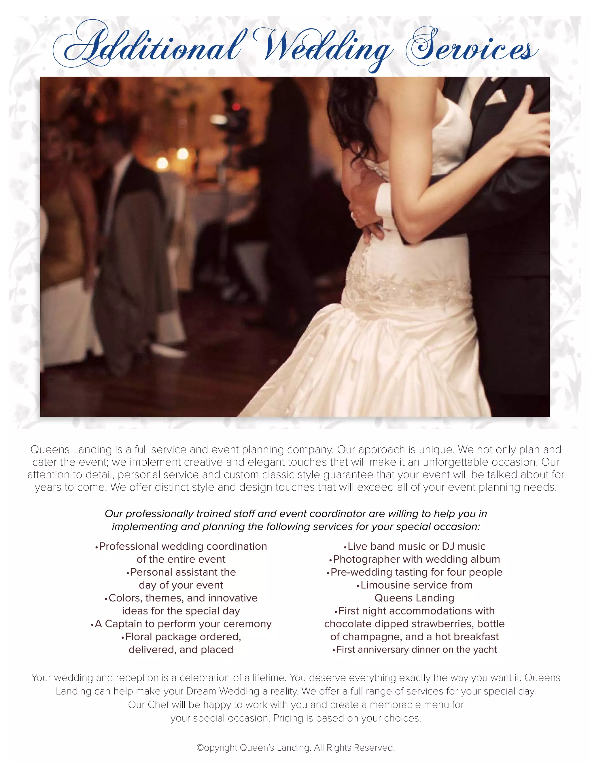 QueensLandingWeddingPackage | PDF