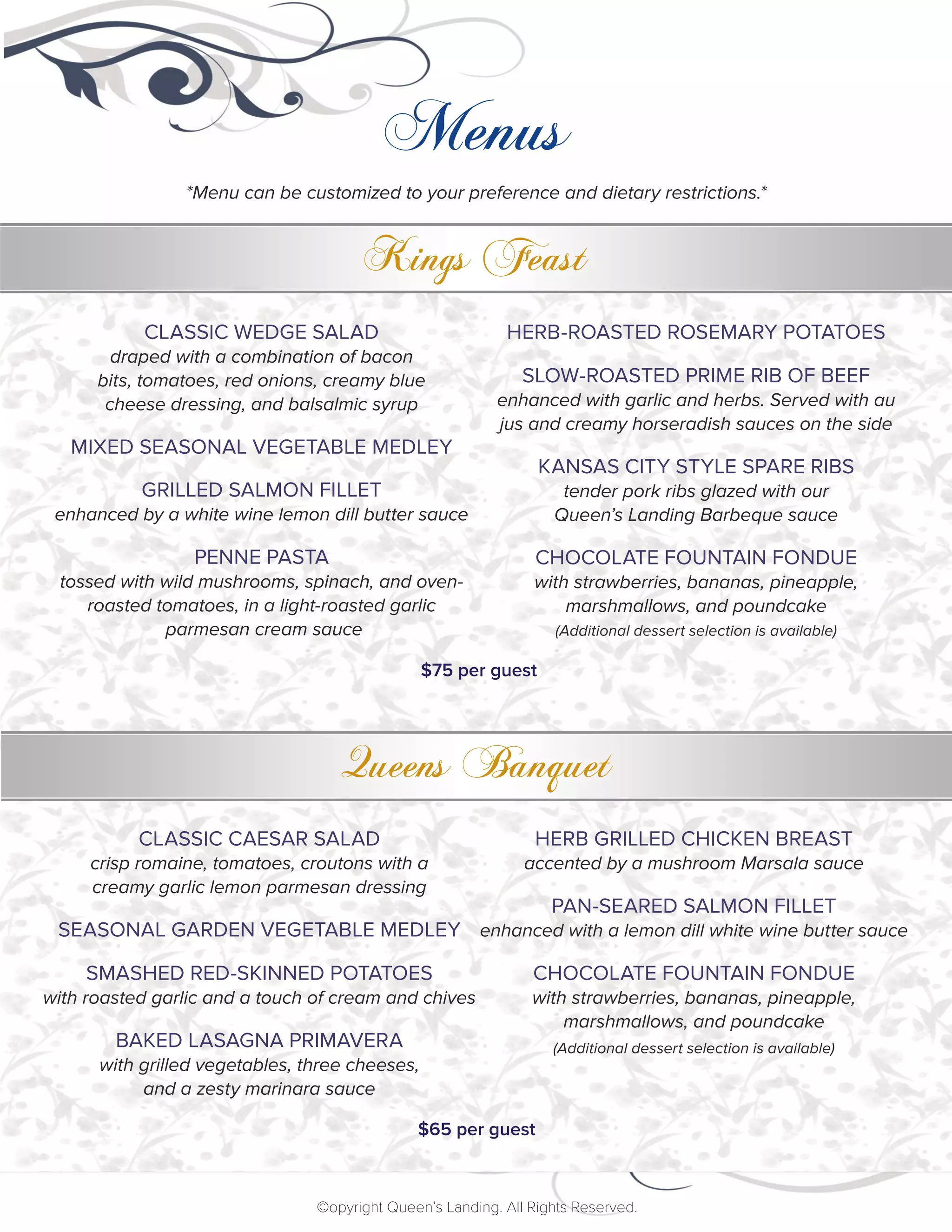 QueensLandingWeddingPackage | PDF