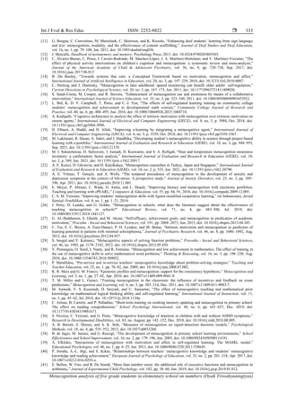 Metacognition analysis of five grade students in elementary school on ...