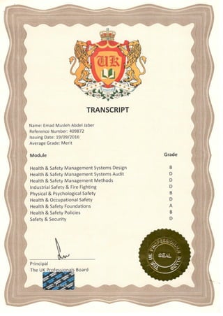 Eng. Emad Master Certificate | PDF