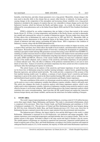 Sensitivity and feature importance of climate factors for predicting fire hotspots using machine ...