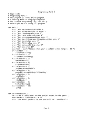 The Final Programming Project | PDF