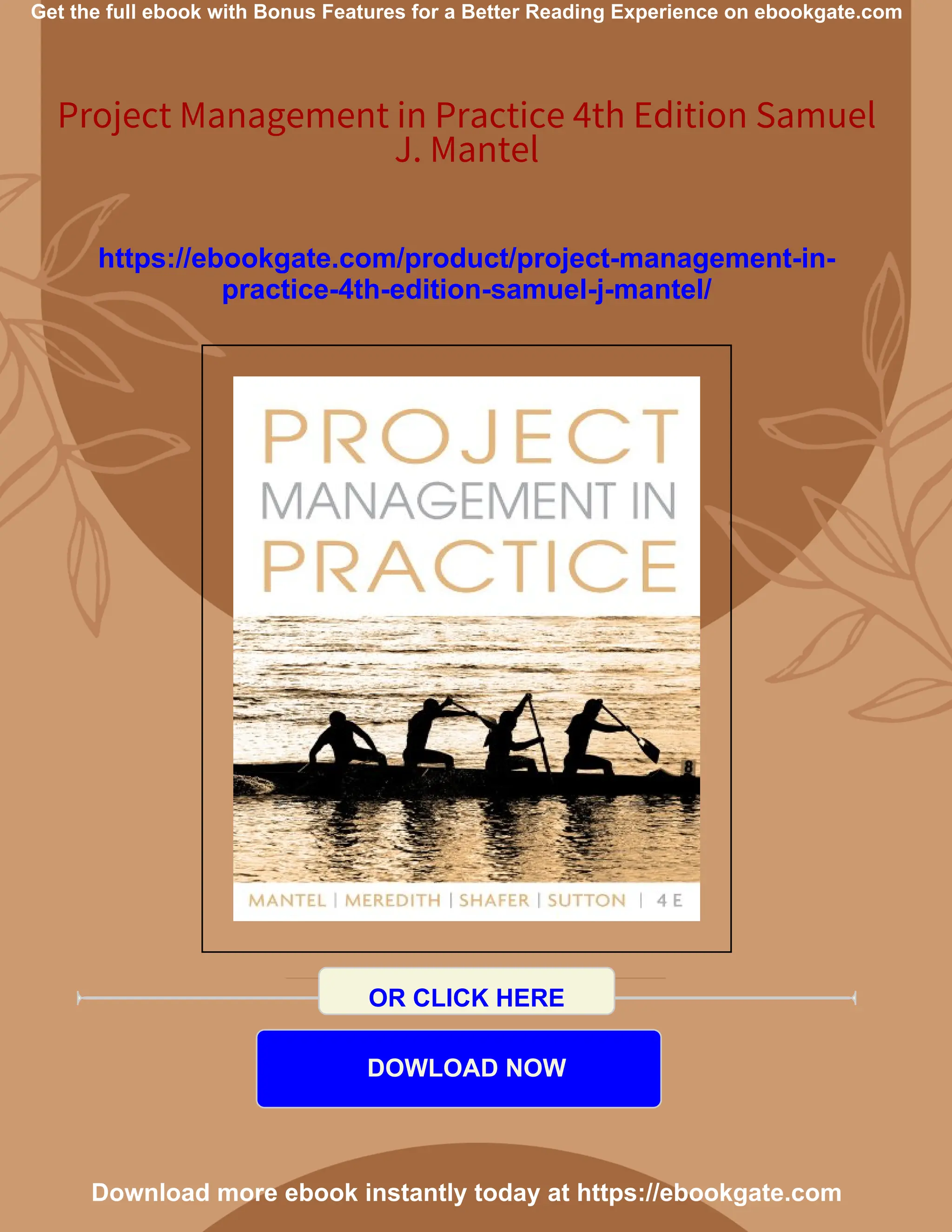 Project Management in Practice 4th Edition Samuel J. Mantel | PDF