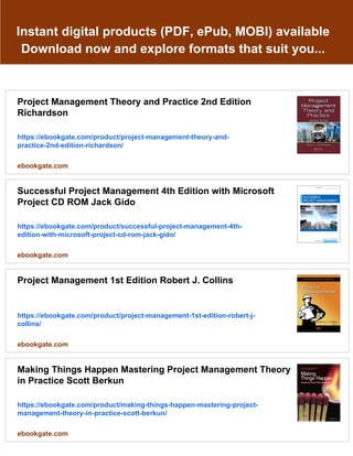 Project Management in Practice 4th Edition Samuel J. Mantel | PDF
