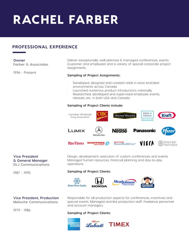 Rachel Farber Resumé | PDF | Executive Leadership & Management | Business