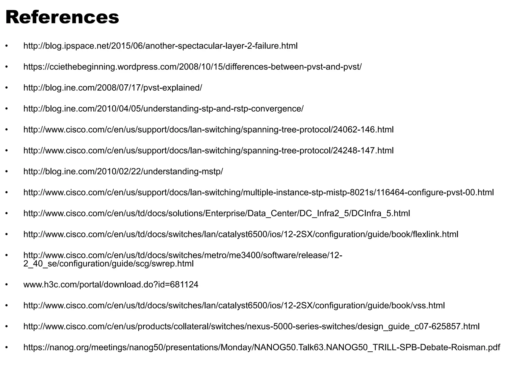 STP family and alternative protocols for L2 | PPT