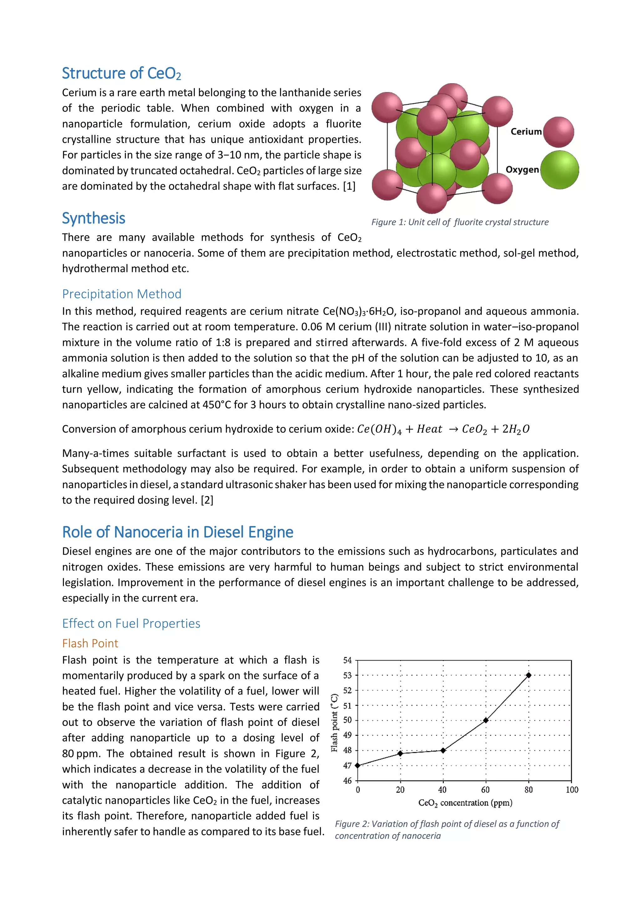 CeO2 Nanoparticles Report | PDF