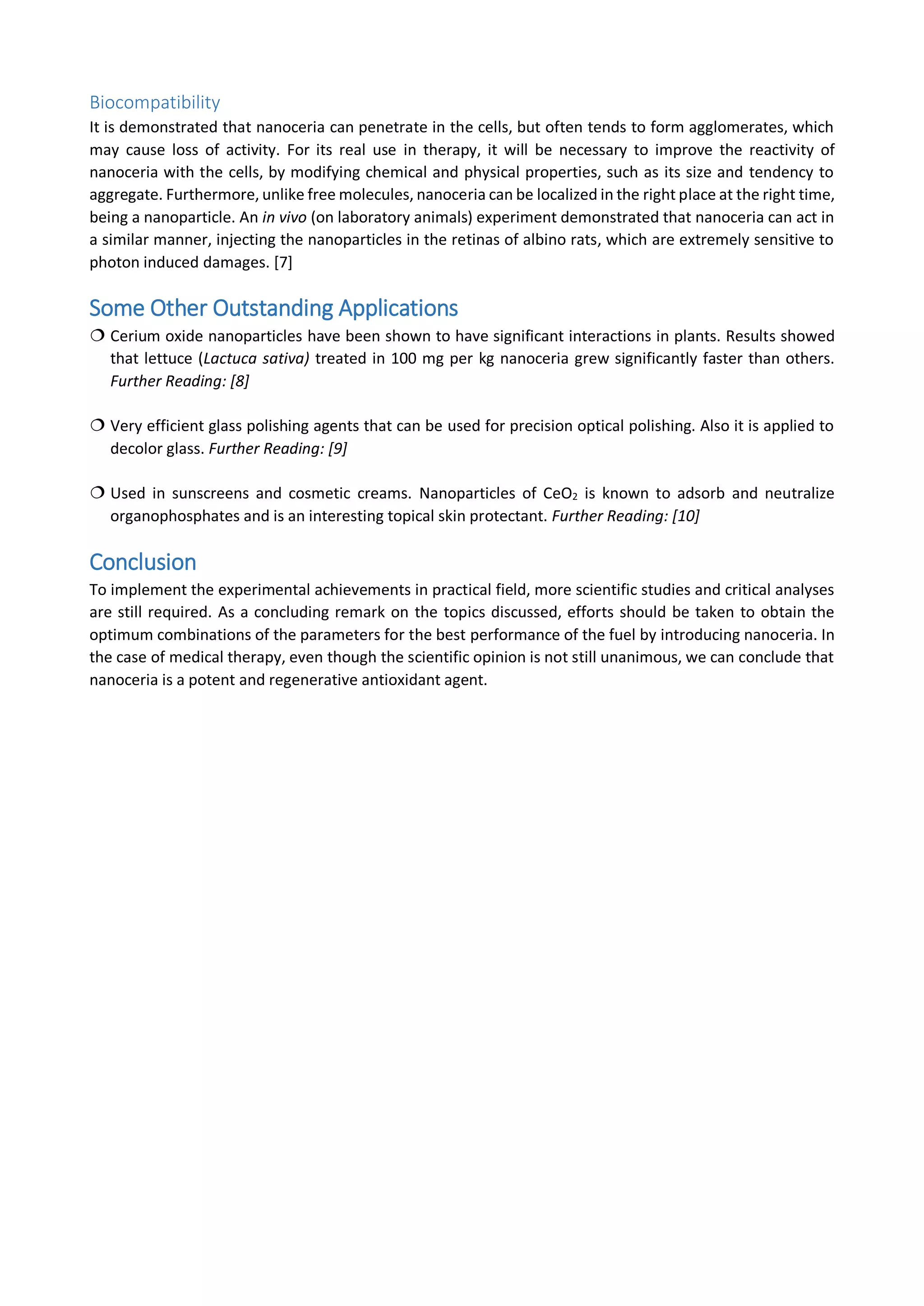 CeO2 Nanoparticles Report | PDF