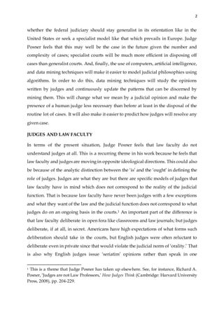 Judge Posner on the Role of the Judge | DOCX