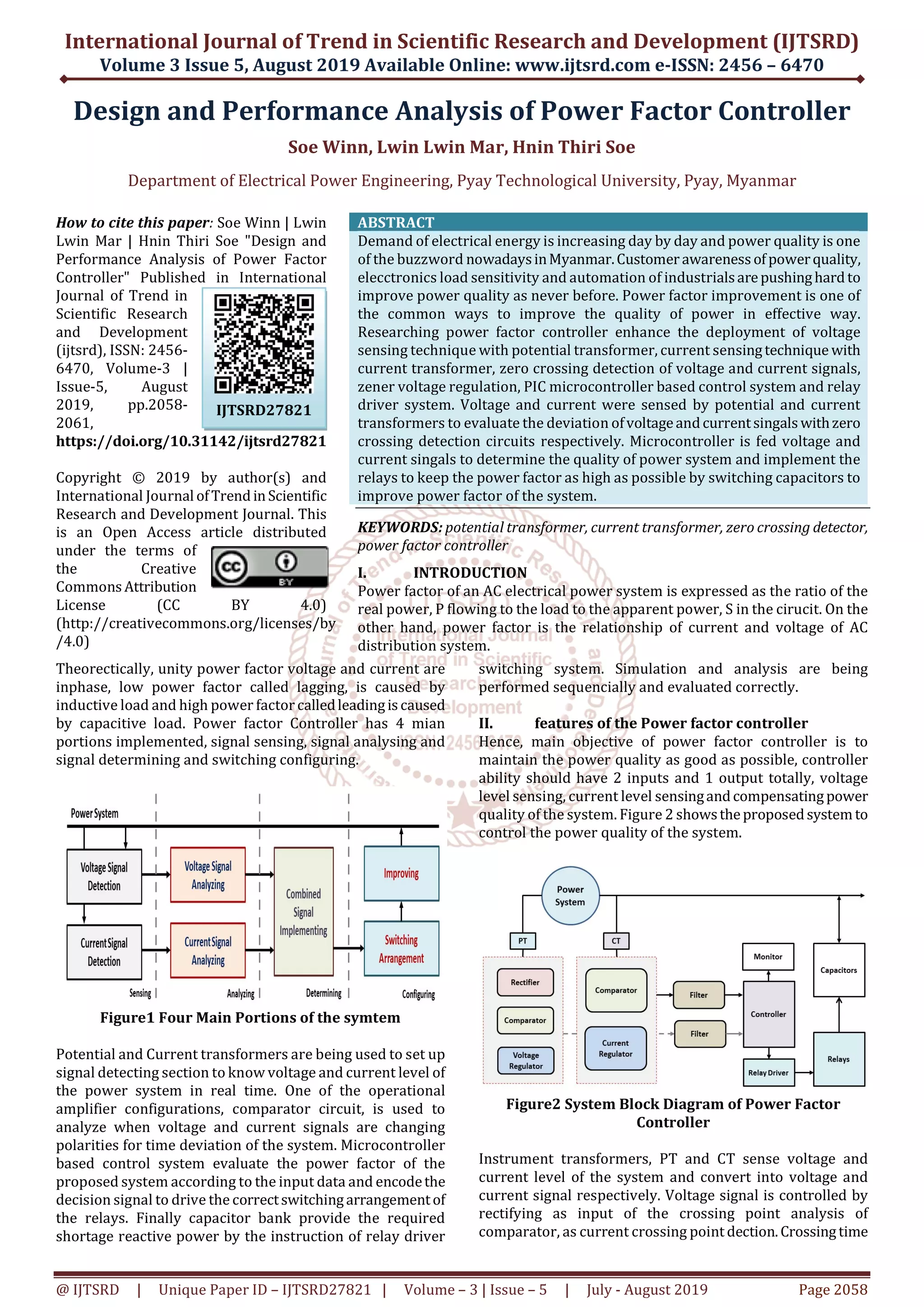 Design and Performance Analysis of Power Factor Controller | PDF