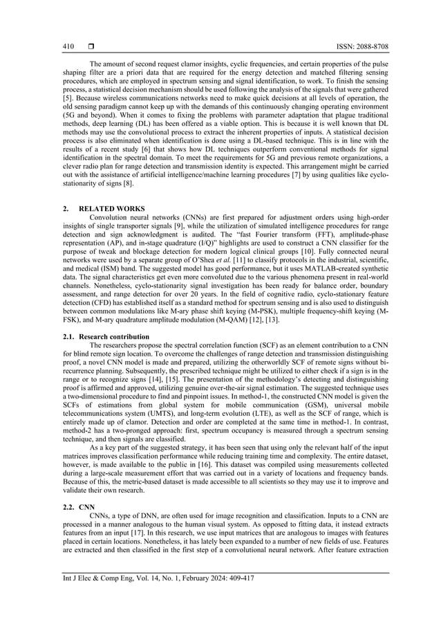 Wide Band Spectrum Sensing With Convolution Neural Network Using Spectral Correlation Function Pdf