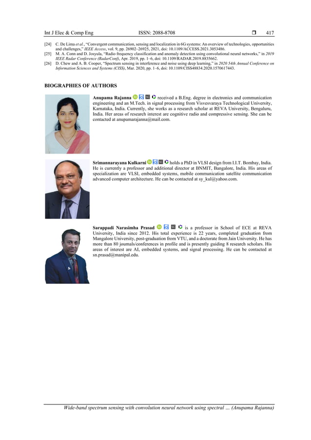 Wide Band Spectrum Sensing With Convolution Neural Network Using Spectral Correlation Function Pdf