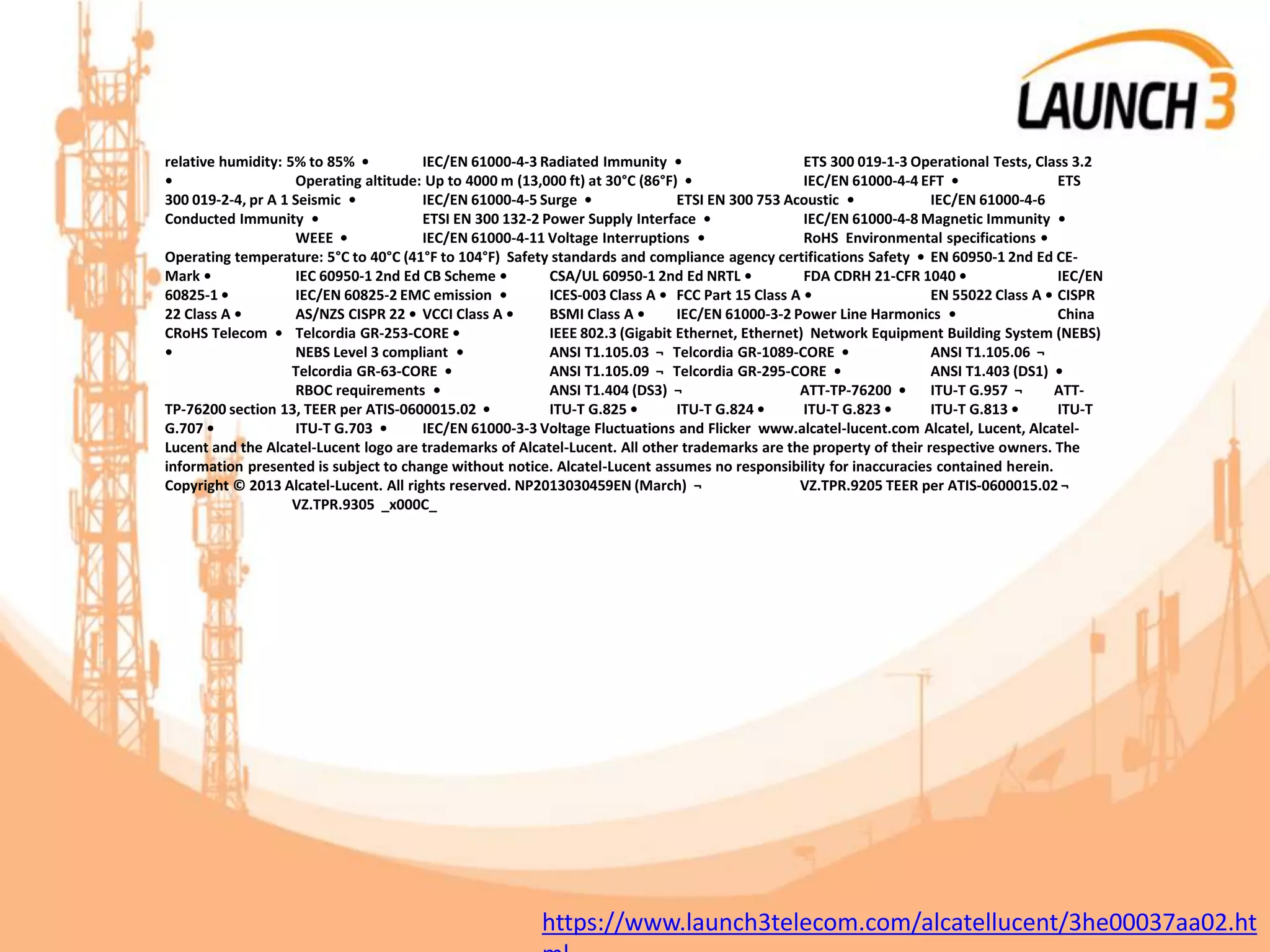 Alcatel-Lucent 3HE00037AA02 | PPTX