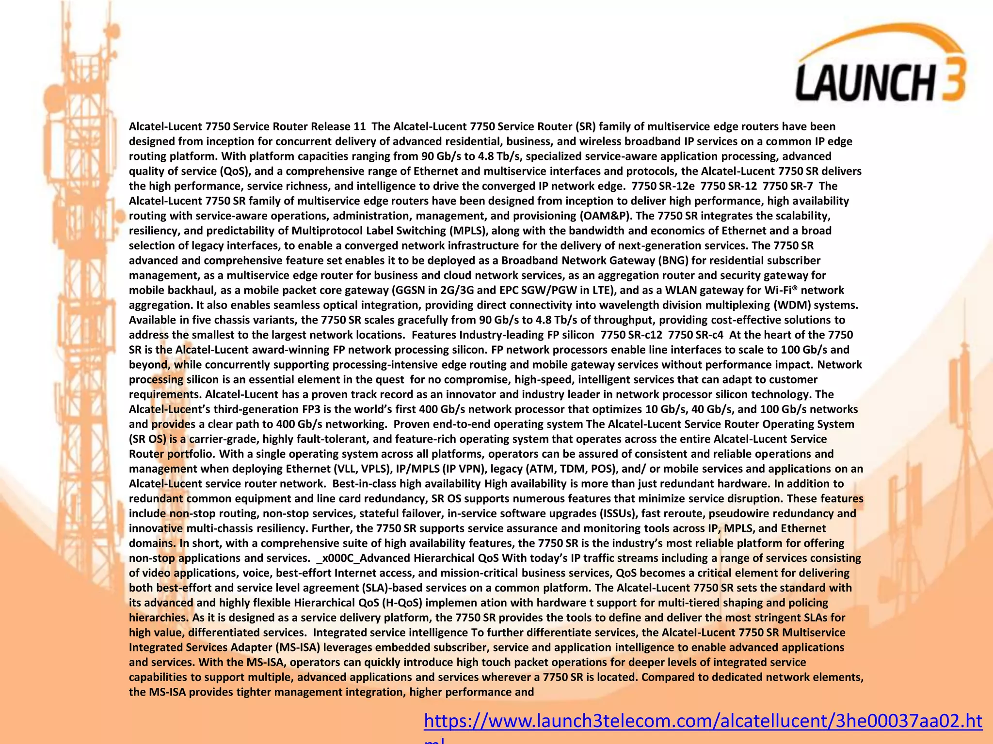 Alcatel-Lucent 3HE00037AA02 | PPTX