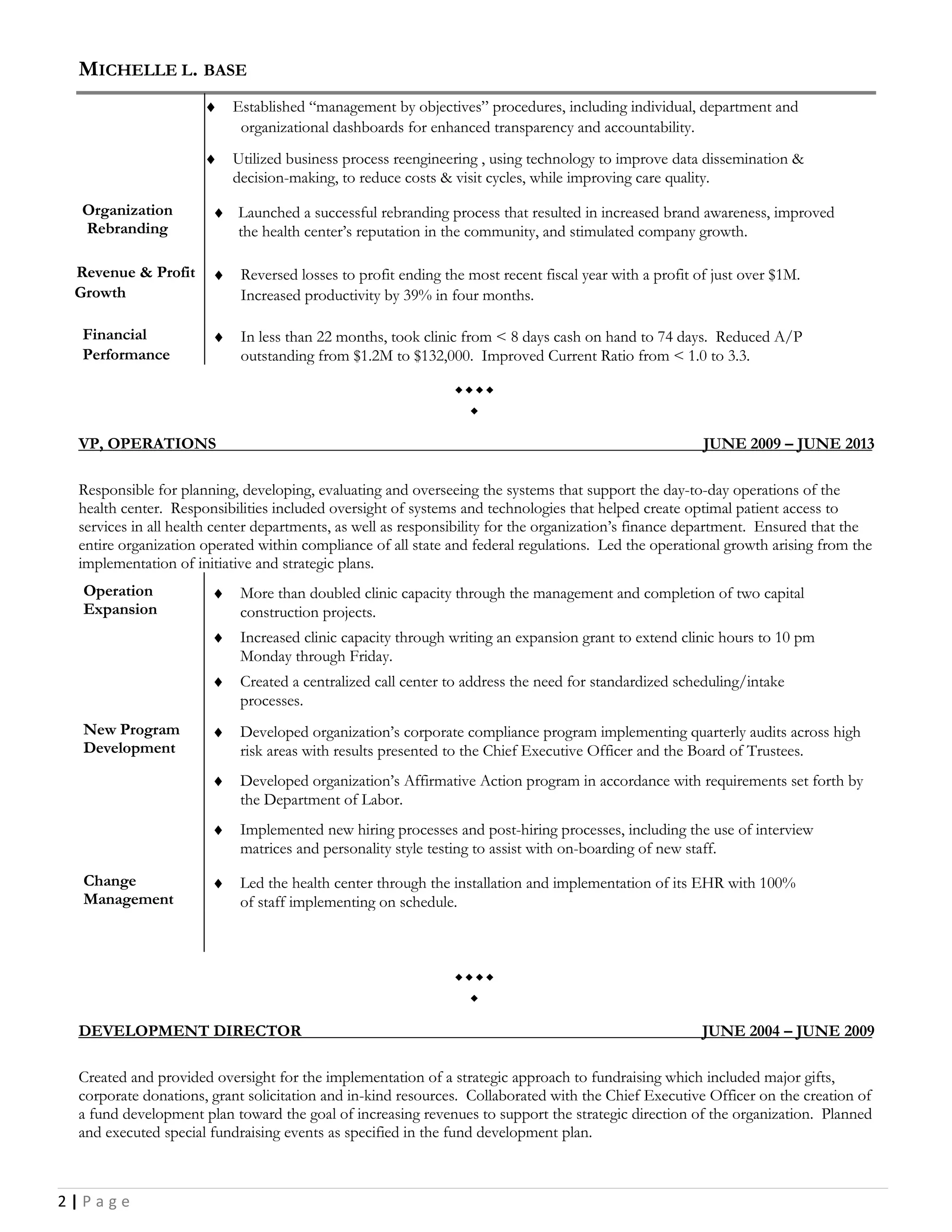 Michelle Base Resume | DOC