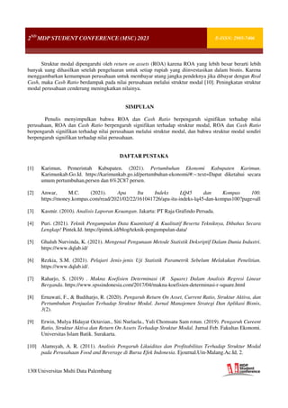 Pengaruh ROA & CR Terhadap Nilai Perusahaan Dengan Struktur Modal Sebagai Variabel Intervening | PDF