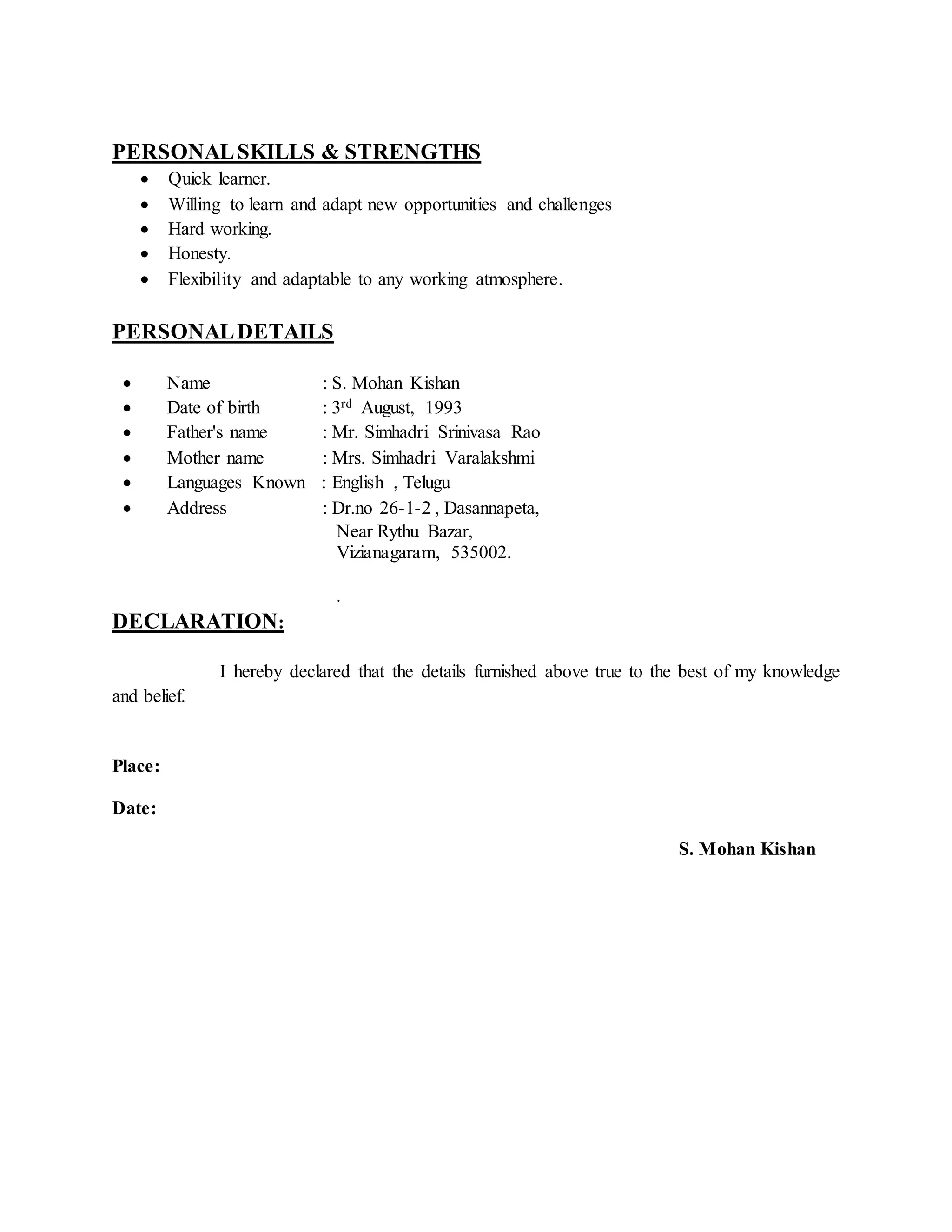 Resume kishan | DOCX