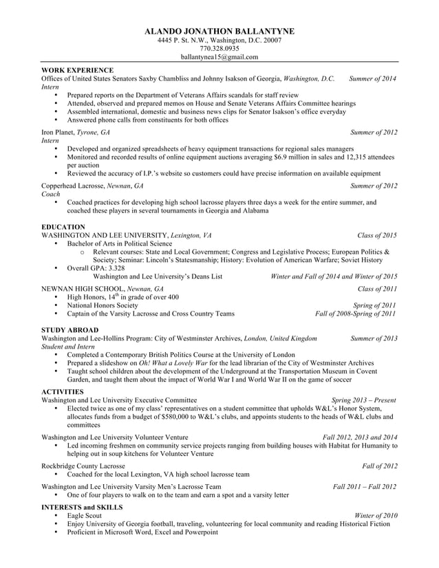 Jonathon Ballantyne's Resume | PDF