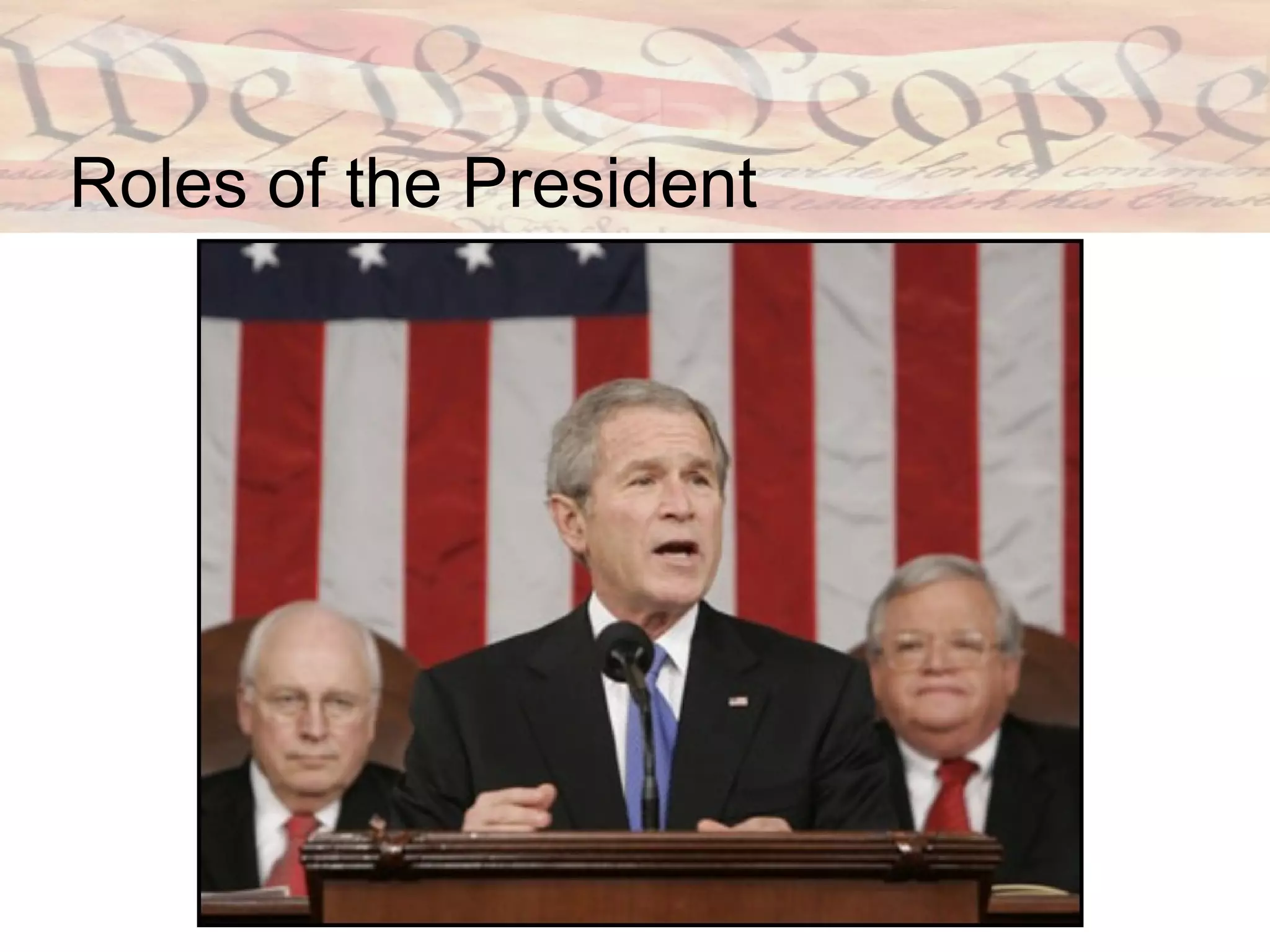 Roles of the President | PPT | Political Issues & policy | Politics