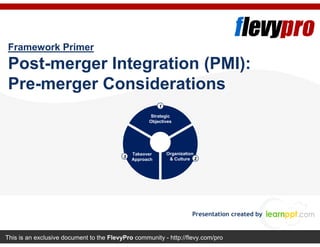 [Whitepaper] Post-merger Integration (PMI): Pre-merger Considerations | PPT
